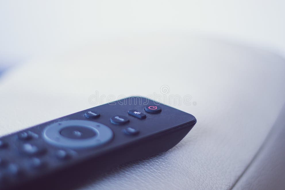 Power Button on Remote Control Stock Image - Image of modern ...