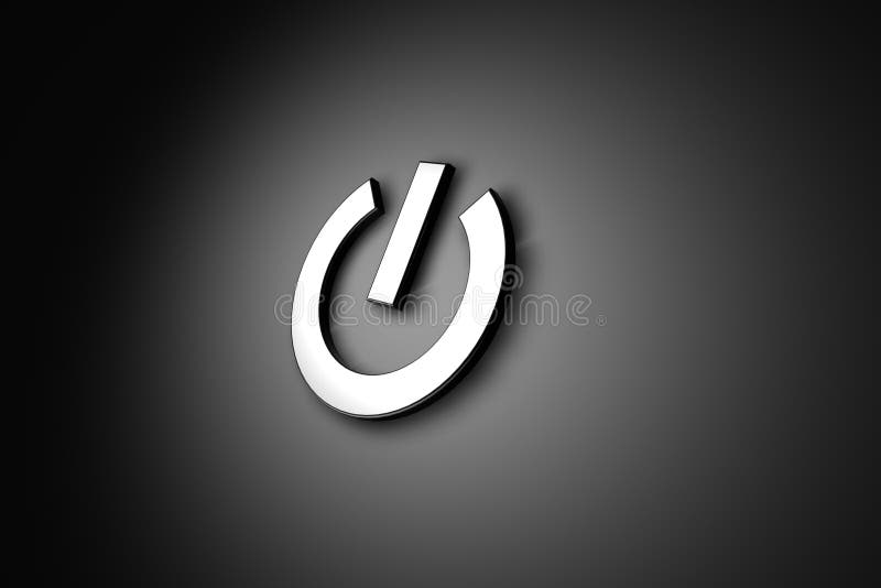 Power button symbol stock illustration. Illustration of shadow - 12751360