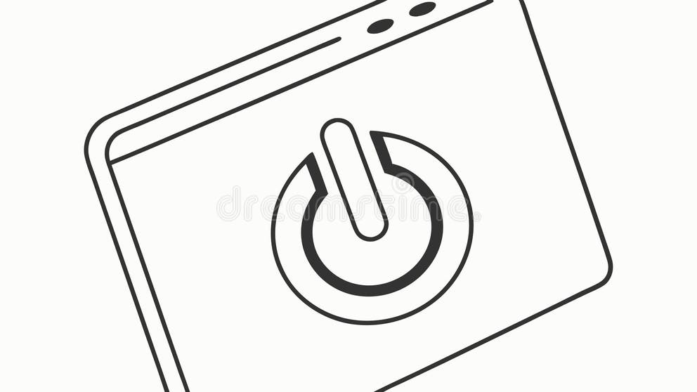 Power Button Symbol, Symbolizing Control and Functionality, Vector ...