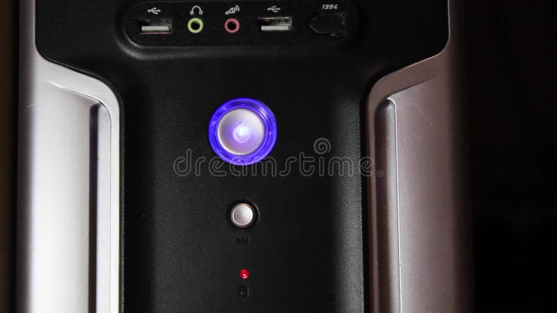 Computer System Unit in Operation Stock Video - Video of back, isolated ...