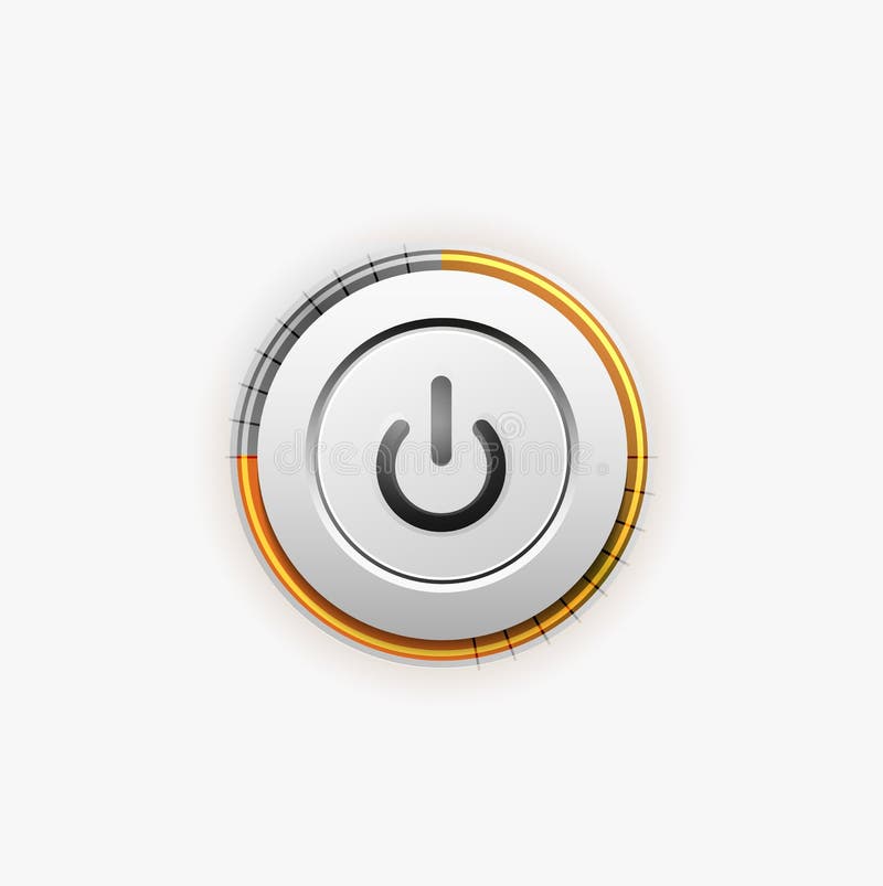 Power Button Technology Logo, Digital Art Techno Concept, on Off Icon ...