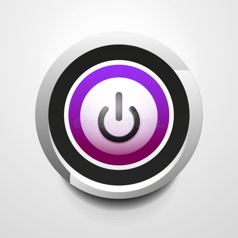Power Button Technology Logo, Digital Art Techno Concept, on Off Icon ...