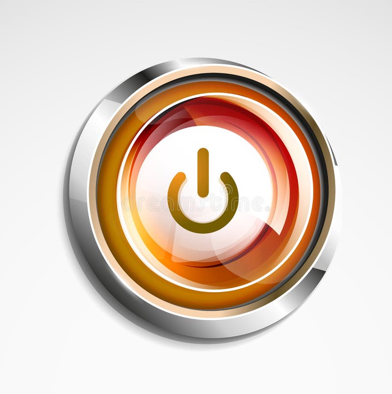 Power Button Technology Logo, Digital Art Techno Concept, on Off Icon ...