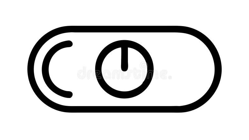 Power Button with Timer Outline Vector Icon, Vector Design Generative ...