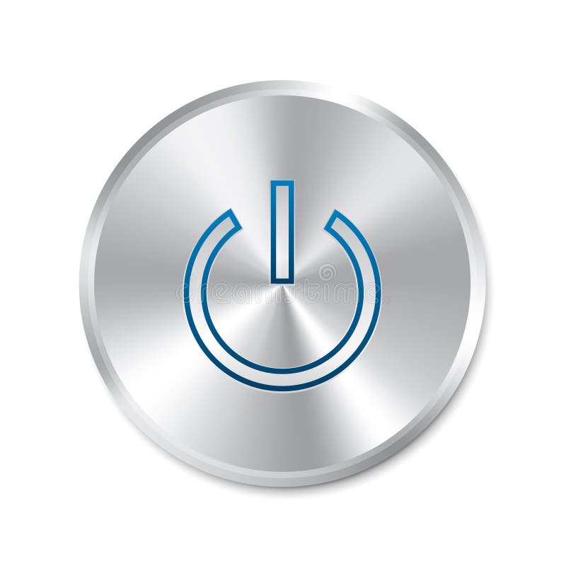 Power Button. Turn on Round Stickers Collection. Stock Vector ...