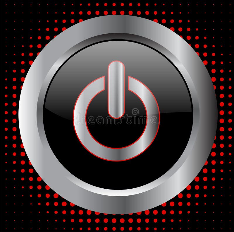 Red power button stock illustration. Illustration of business - 10363579