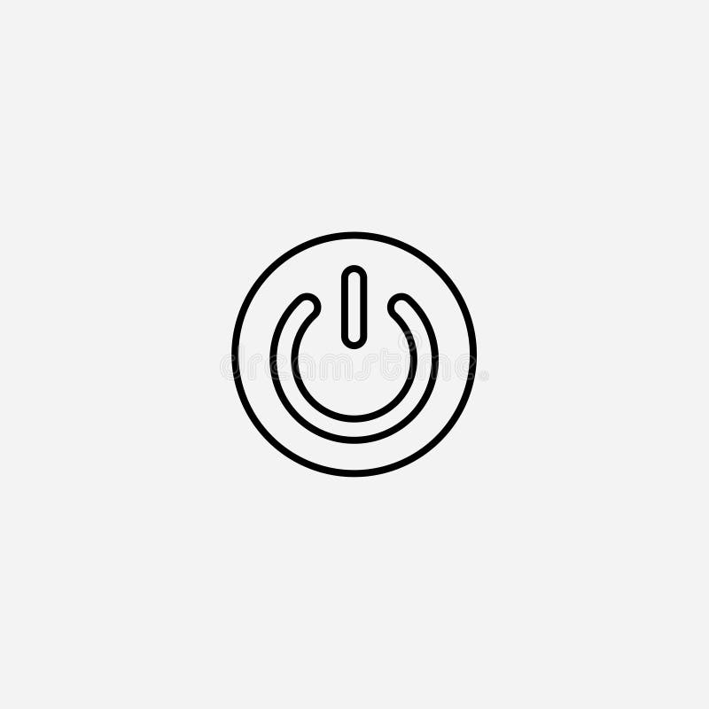 Power Button Vector Icon Sign Symbol Stock Vector - Illustration of ...