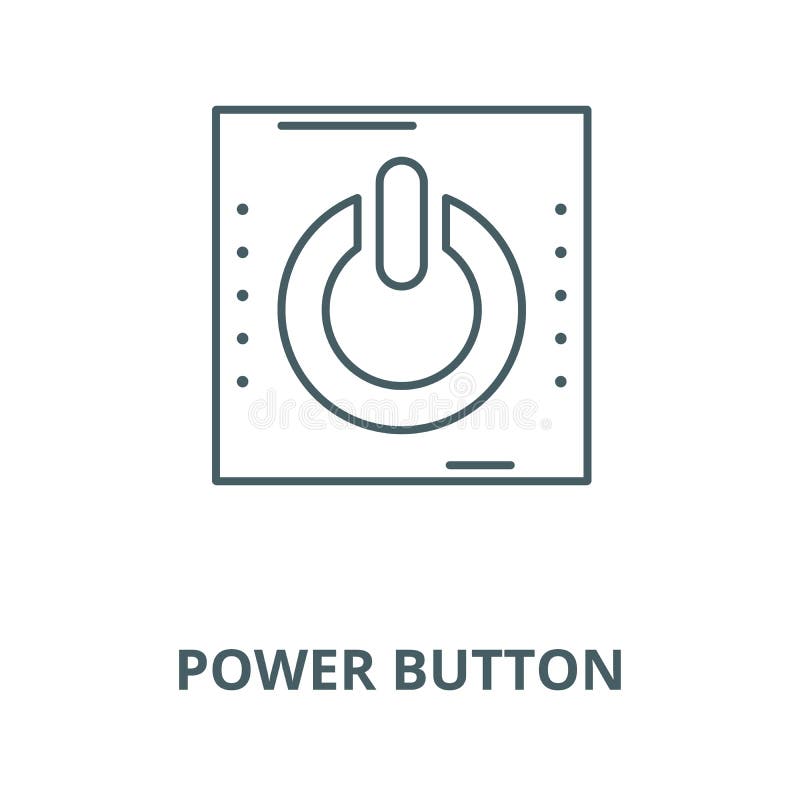 Power Button Vector Line Icon, Linear Concept, Outline Sign, Symbol ...