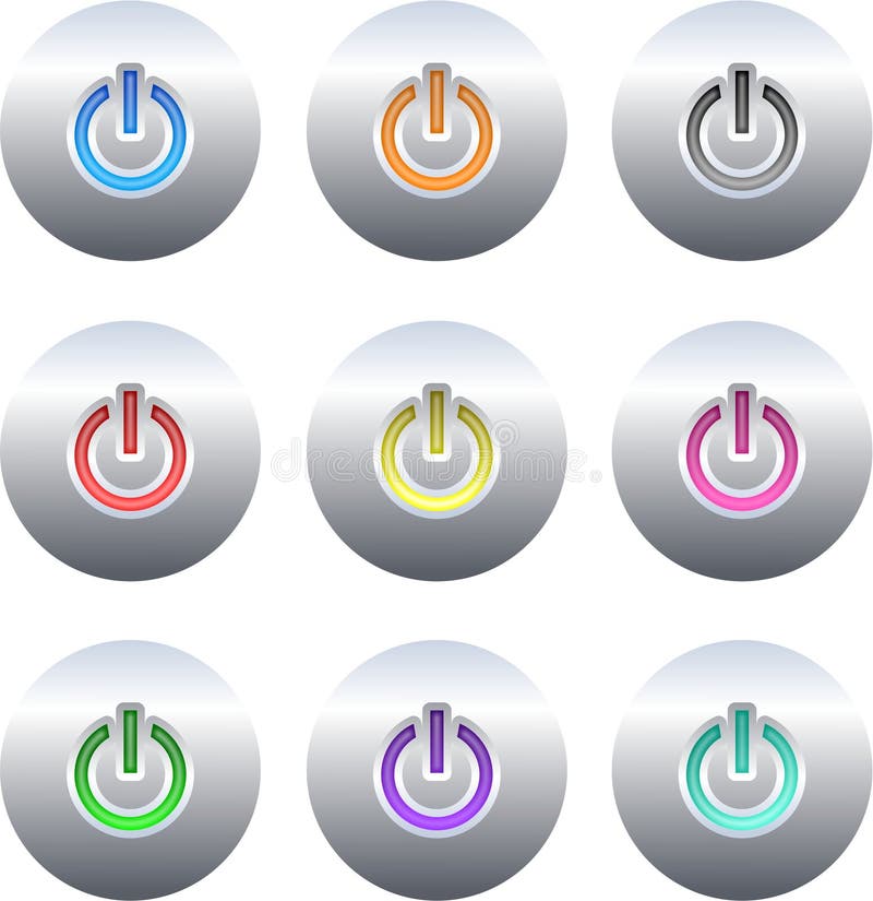 Gel or Glass Menu Buttons stock vector. Illustration of element - 4938724