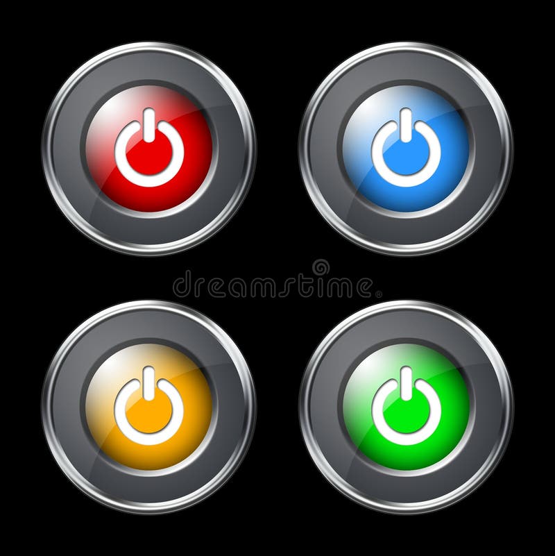 Cool power button design stock vector. Illustration of electric - 17680844
