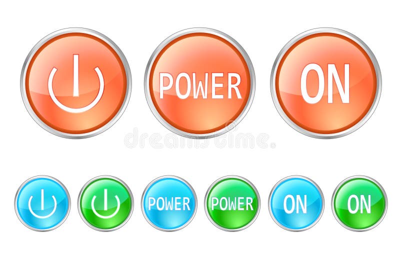 Power buttons stock vector. Illustration of open, sign - 29753411