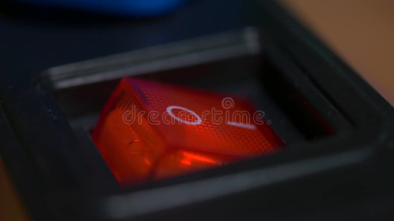 Power Buttons and Lights Switch Off and on. Super Close Up Macro Stock ...