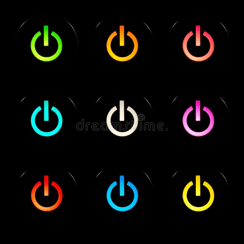 Power Buttons Icons Button Icon Set Vector Vectors Start on Off Turn ...