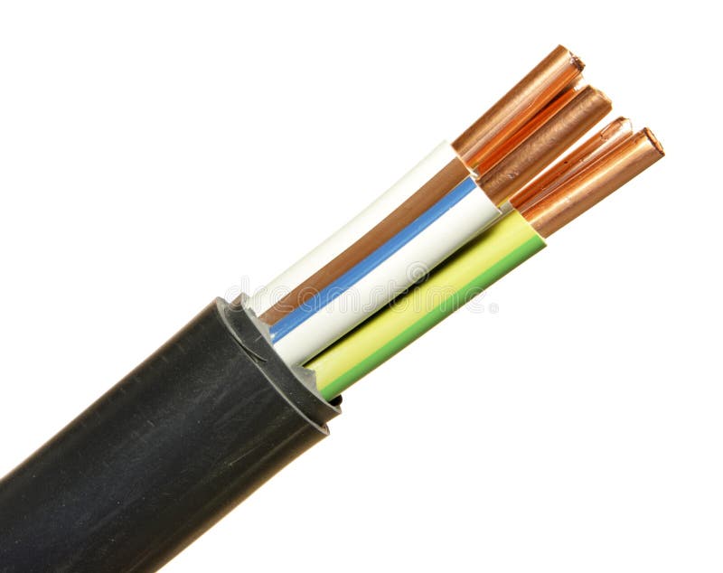 Electrical Cable with Wires Stock Image - Image of communication ...