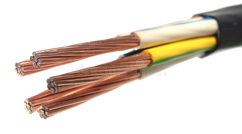 Power cable stock photo. Image of voltage, isolated, copper - 27761956