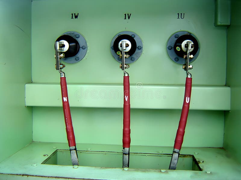 Power Cable Connection at Power Transformer Bushings Box Stock Image ...