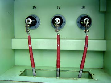 Power Cable Connection at Power Transformer Bushings Box Stock Image ...