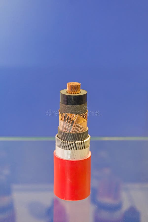 Power Cable Cross Section stock image. Image of power - 223506875