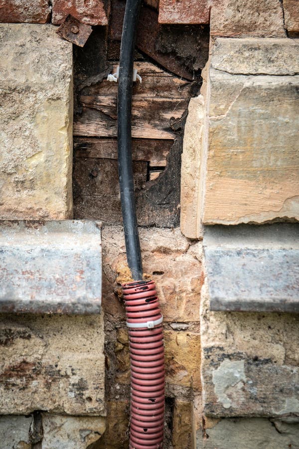 Power Cable Embedded in the Wall, Renovation of the House S Utilities ...