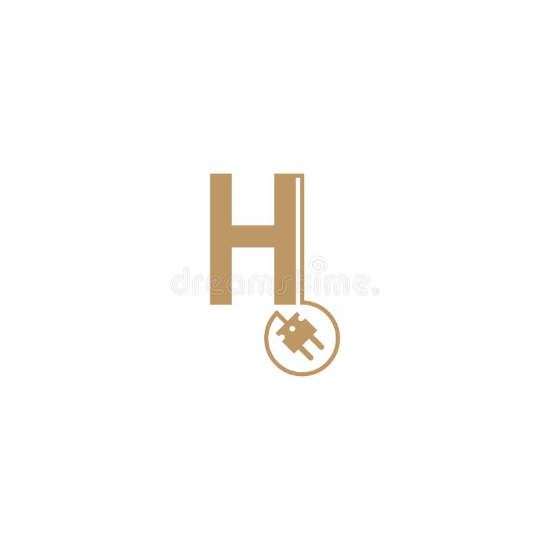 Power Cable Forming Letter H Logo Icon Template Stock Vector ...