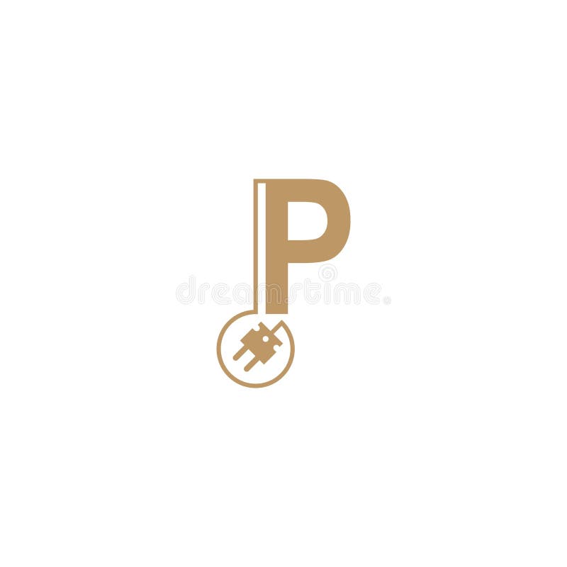 Power Cable Forming Letter P Logo Icon Template Stock Vector ...
