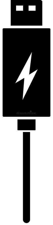 Power Cable Icon, Power Sign on Cable, Connection Power, Mobile Phone ...