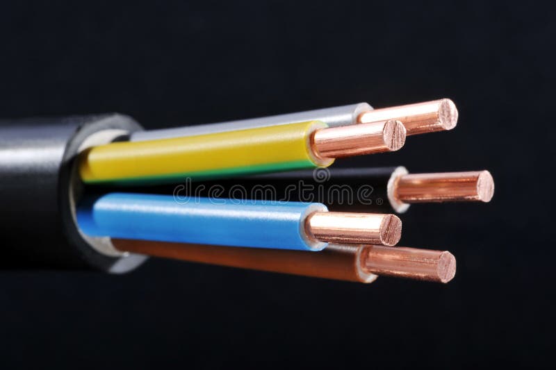 Power cable stock image. Image of metal, electric, lead - 40598077
