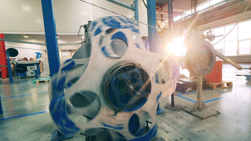 Power Cable Production Process at a Modern Cable Making Facility Stock ...