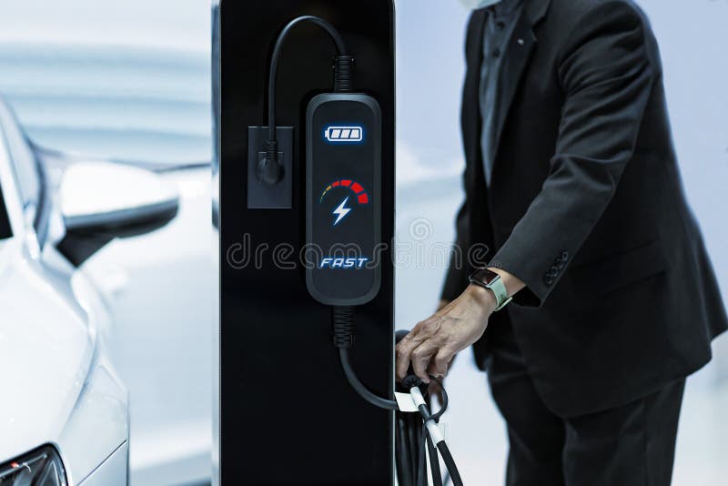 Power Cable Pump Plug in Charging Power To Electric Vehicle EV Car ...