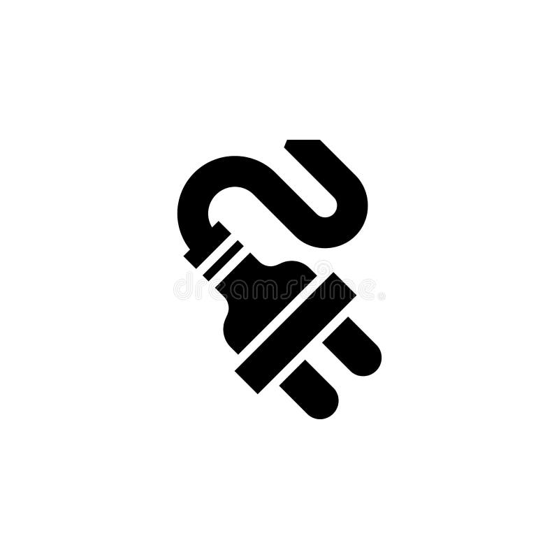 Power Cable Vector Icon. Computer Component Icon Solid Style. Perfect ...