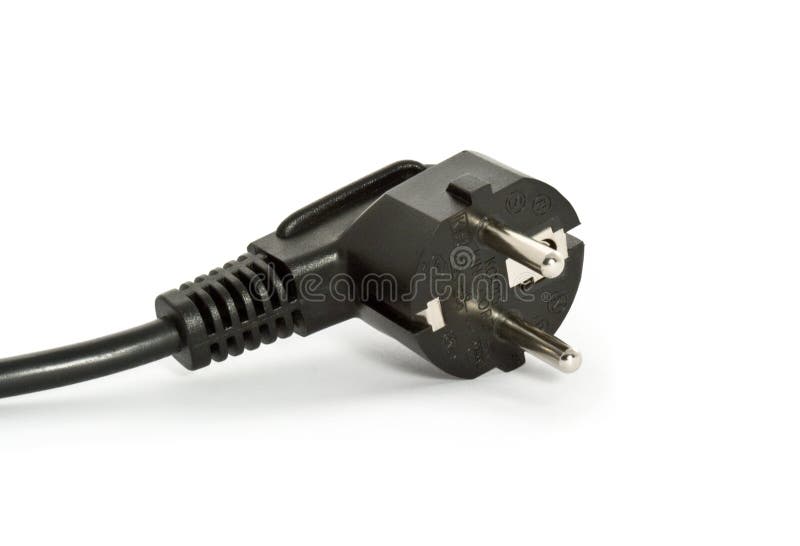 Power Cable on White Background Stock Photo - Image of current, white ...