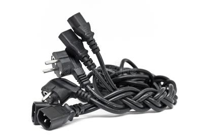 Power Cable for Your Computer Stock Image - Image of connect, power ...
