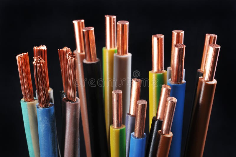 Power cables stock photo. Image of wire, metal, electrical - 40664720