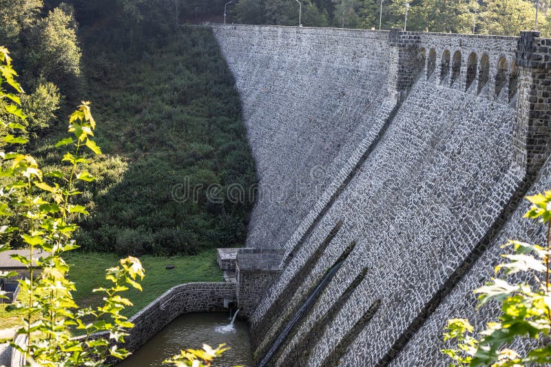 Power Cascade Industrial Dam Water Release in Motion Stock Photo ...