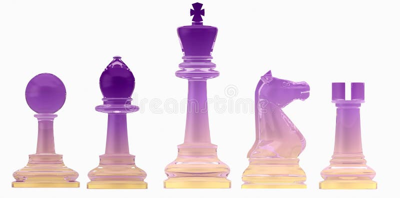 Power Of Chess - Crystal Chess On White Background Picture. Image: 20098088
