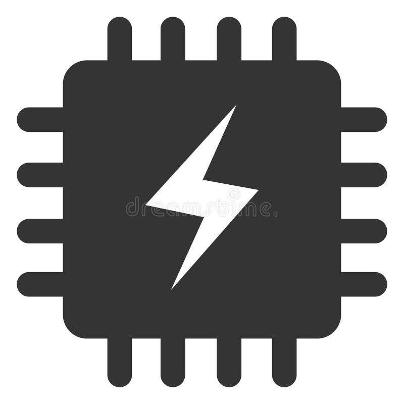 Power Chip Icons - Vector Triangle Mesh Stock Vector - Illustration of ...