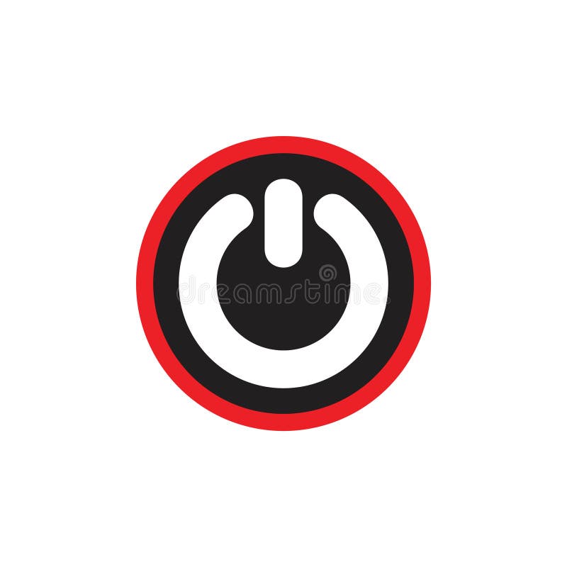 Power Circle Icons with Shadow Stock Vector - Illustration of icon ...