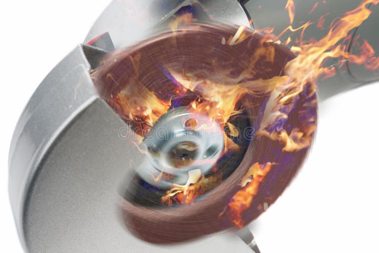 Power Circular Saw in Fire.composite Image Stock Photo - Image of ...