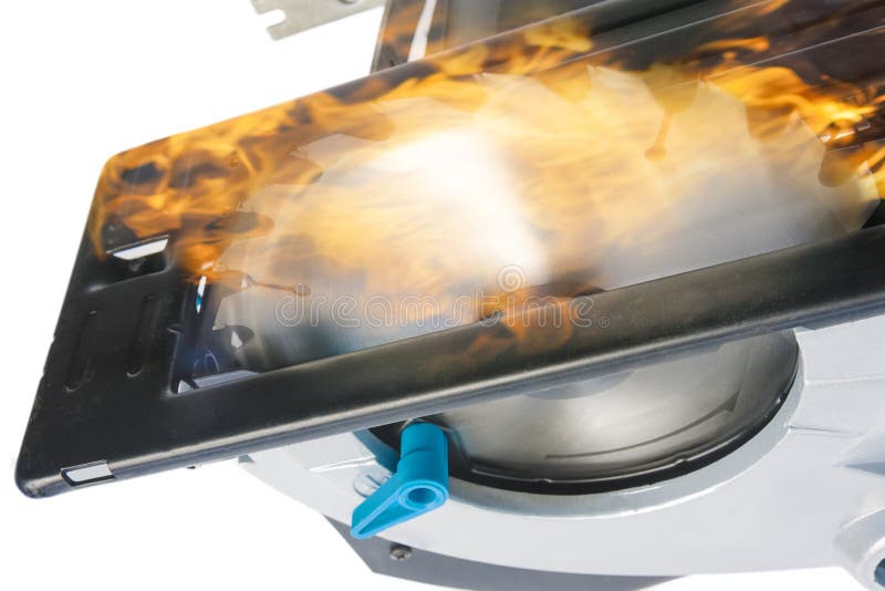 Power Circular Saw in Fire.composite Image Stock Photo - Image of ...