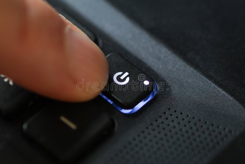 Power on stock image. Image of button, technology, finger - 332042569