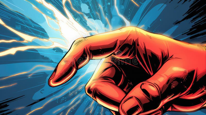 Power comic book lightning stock illustration. Illustration of thunder ...