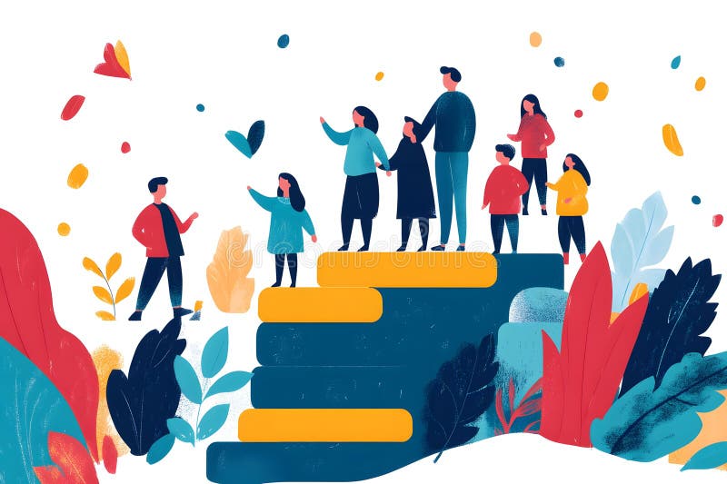 The Power of Community in Reaching Personal Goals Stock Image - Image ...