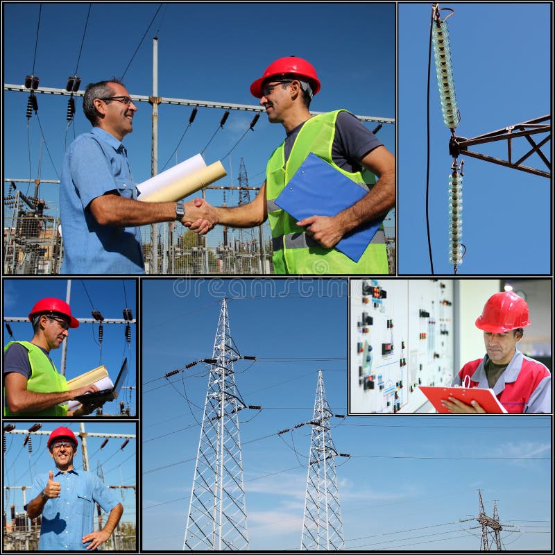 Electricity Distribution - Collage Stock Photo - Image of architecture ...