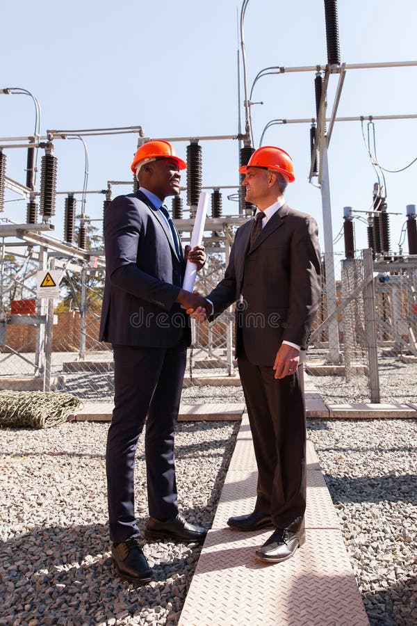Electricity company worker stock image. Image of african - 66547121