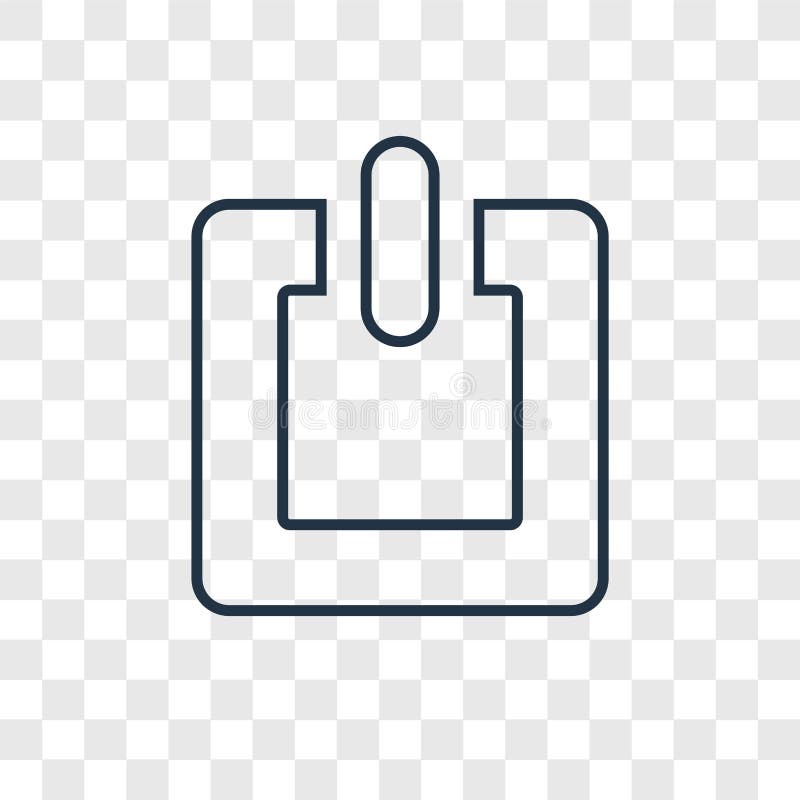 Power Concept Vector Linear Icon Isolated on Transparent Background ...