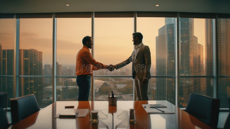 The Power of Connection: a Symbolic Handshake Stock Illustration ...