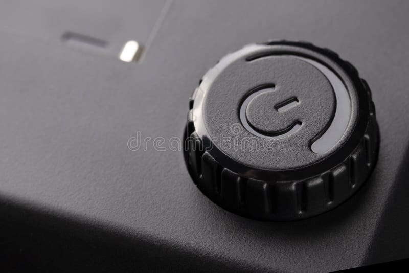 Power Control, Black Button on and Off Electronic Devices Stock Image ...
