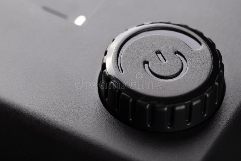 Power Control, Black Button on and Off Electronic Devices Stock Image ...