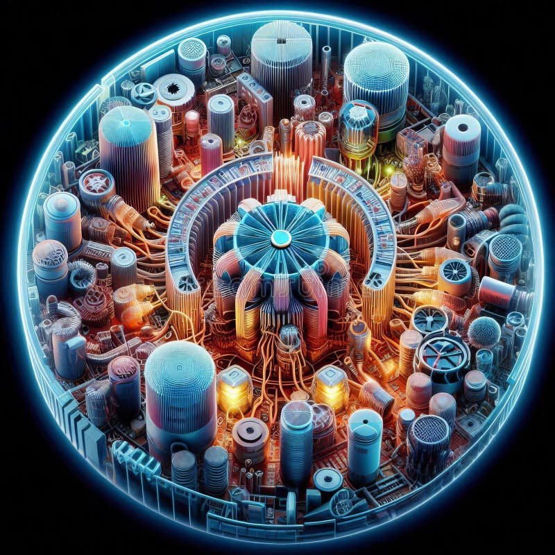 Power Converters Microscopic View Emphasizes the Role of Power C Stock ...