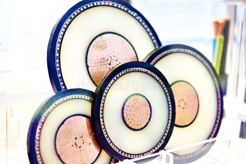 Power Copper Cables Cross Section for Electrical Industry Stock Photo ...